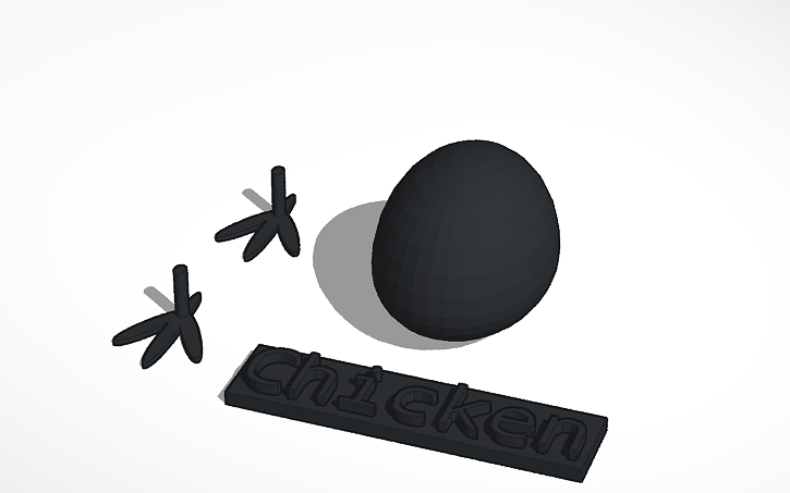 3D design 3d Printable Chicken | Tinkercad