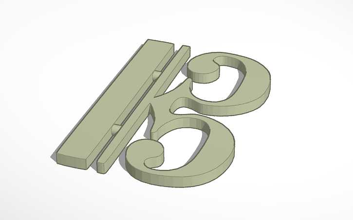 3D design Alto clef | Tinkercad