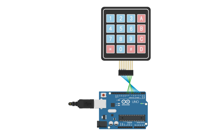 Circuit design Keypad - Tinkercad