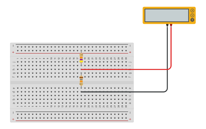 Circuit design Copy of resistors in parallel - Tinkercad