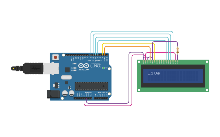 Circuit design 1พชรพร_LCD - Tinkercad