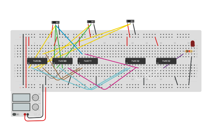 Circuit Design Logic Diagram F A ̅ Ab Ac ̅ Ab ̅c ̅ Tinkercad