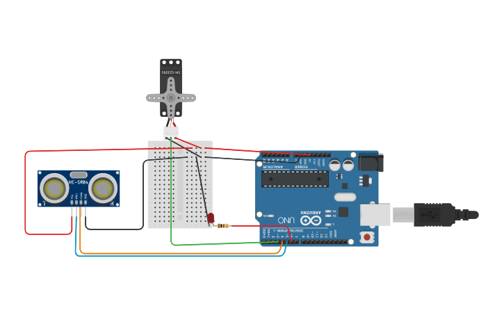 Circuit design sabun Cuci tangan otomatis | Tinkercad