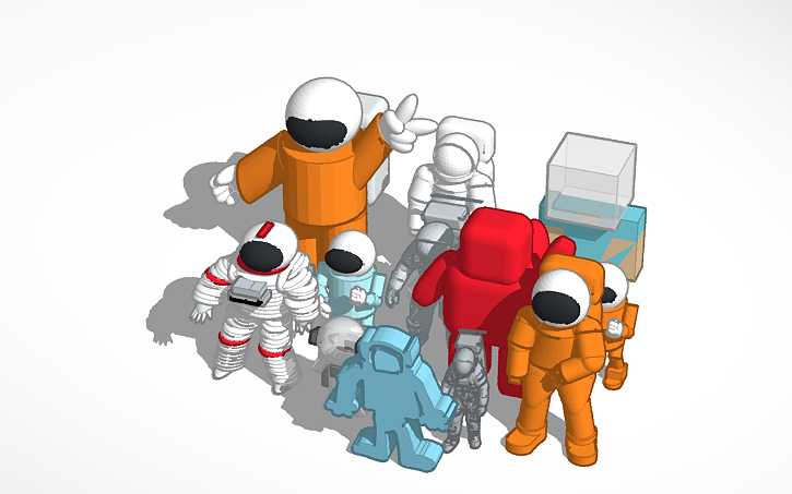 3D design Astronauts(2) - Tinkercad