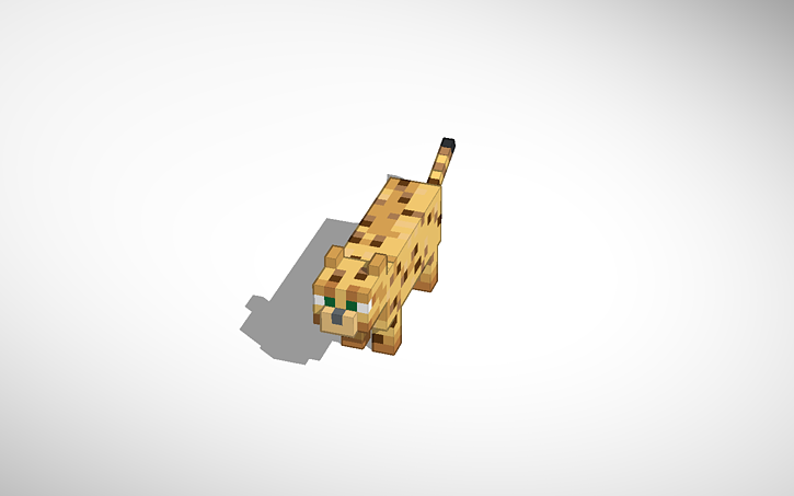 3D design Minecraft Ocelot - Tinkercad