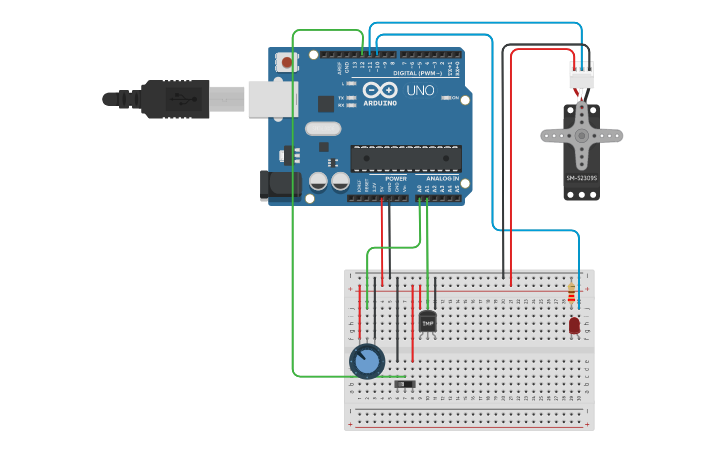 Circuit design Input/Output Demo - Tinkercad