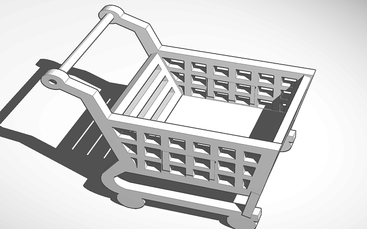 3D design Shopping Cart Sample - Tinkercad
