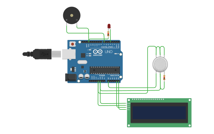Circuit design Food spoilage detection - Tinkercad