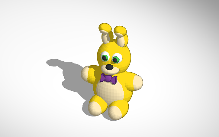 3D design spring bonnie plush - Tinkercad