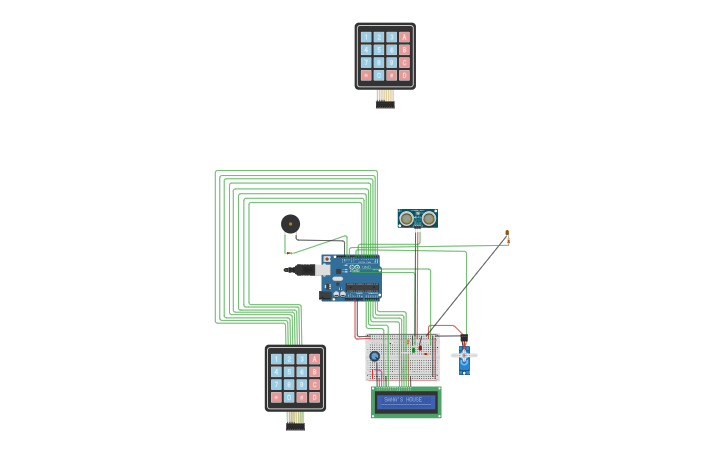 Circuit design SMART DOOR - Tinkercad
