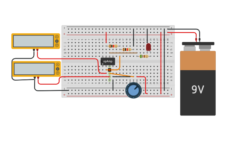 Circuit design CI 741 | Tinkercad