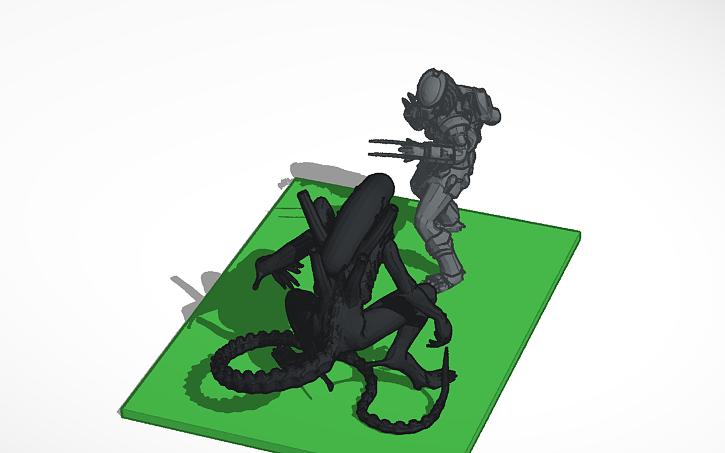 3D design alien vs predator - Tinkercad