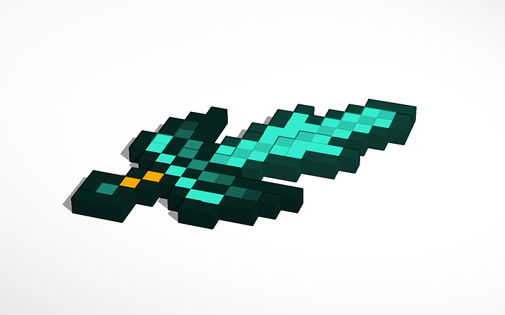 3D design Minecraft Special Diamond Sword | Tinkercad