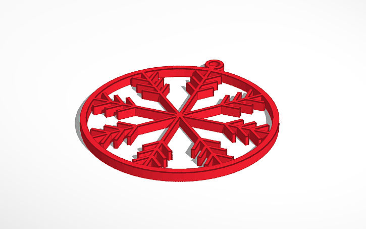 3D design Snowflake Christmas Ornament - Tinkercad