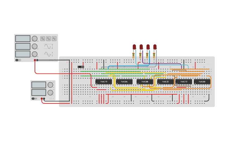 Circuit Design 4 Bit Synchronous Up Down Counter Tinkercad