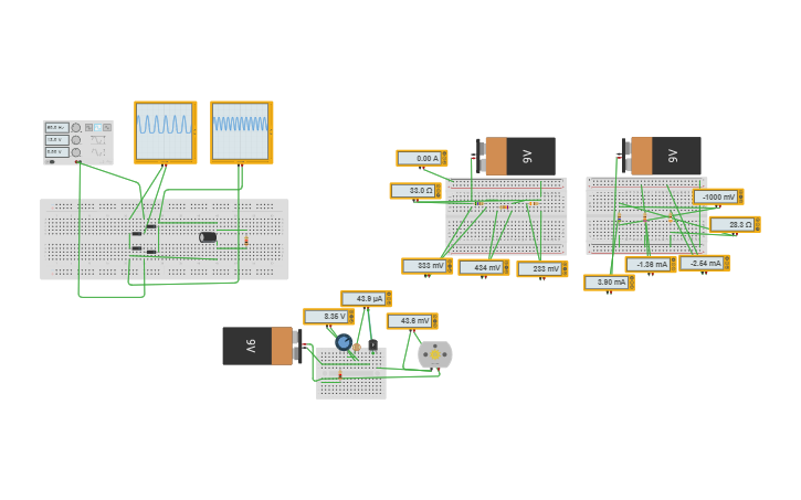 Circuit design laboratorio completo | Tinkercad