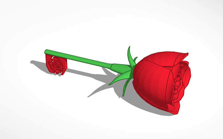3D design Rose key - Tinkercad