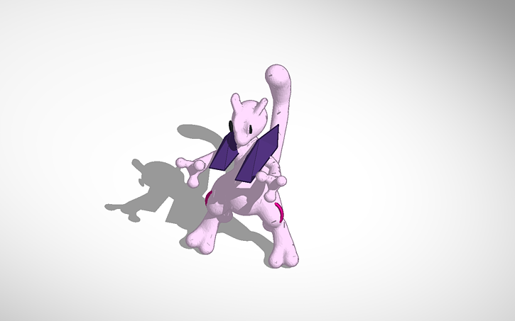 3D design Mega Mewtwo X - Tinkercad