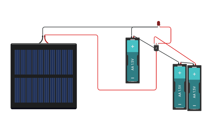 Circuit design Solar cell - Tinkercad