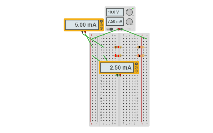 Circuit design Parallel Circuit 3 | Tinkercad