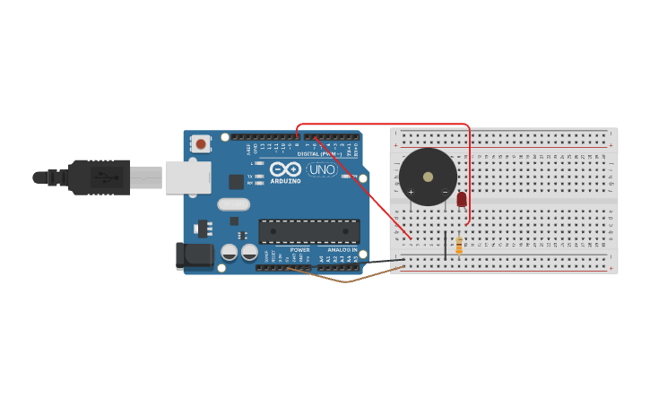 Circuit design RICKROLL - Tinkercad