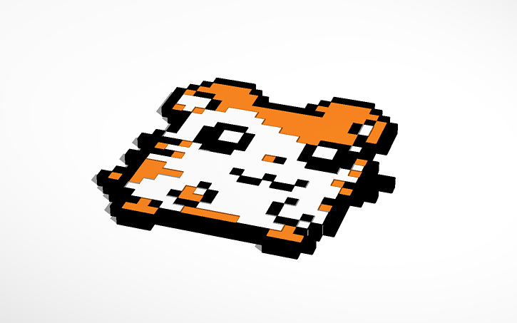 3D design 8-Bit Hamster - Tinkercad