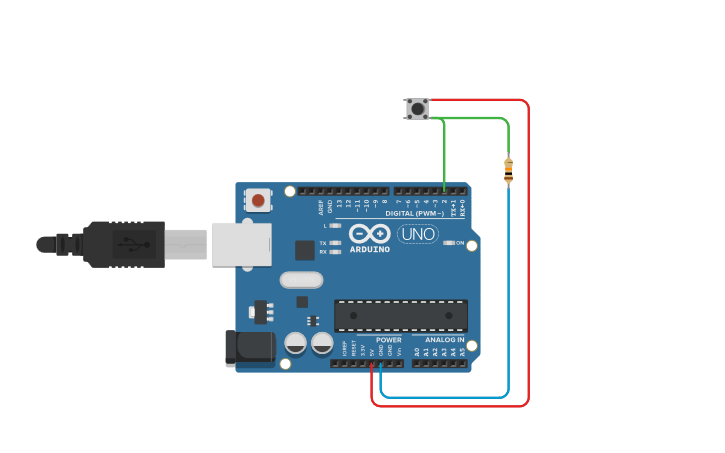 Circuit design Interrupt Pin 2 - Tinkercad