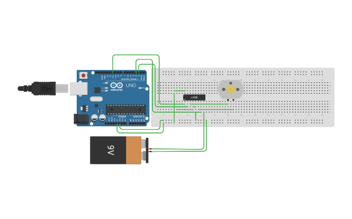 Circuit Design Inversor Motor Tinkercad