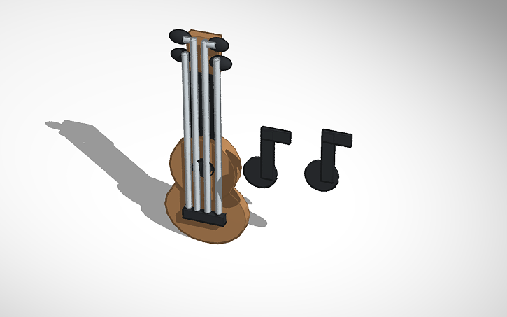 3D design guitar | Tinkercad