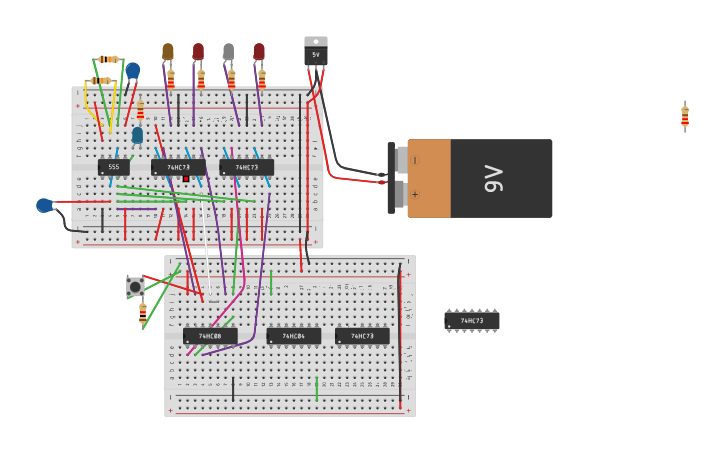 Circuit Design Synchronous Parallel Counters Tinkercad