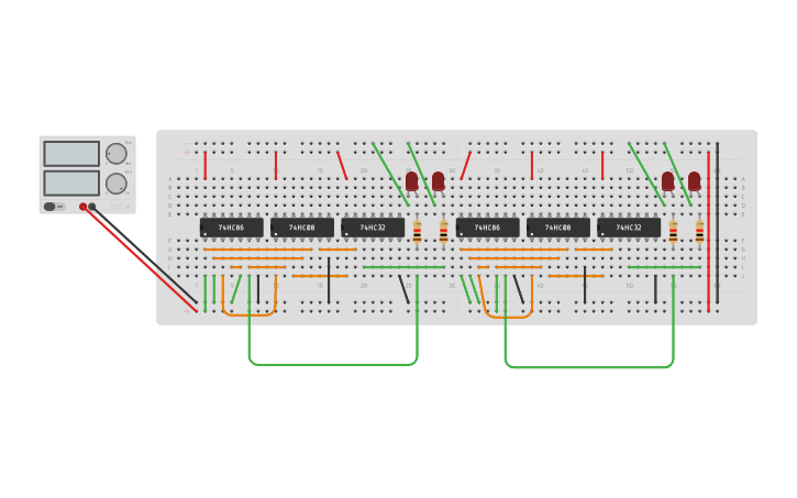 Circuit Design Lab 4 Full Adder Using Half Adder Tinkercad