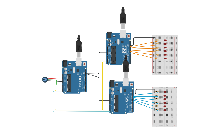 Circuit Design I2c Interface Lights Control Master Slave Tinkercad