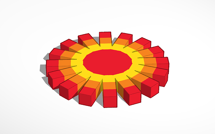 3D design Sun Icon - Tinkercad