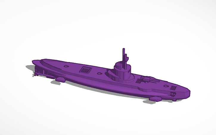 3D design Type U-31 Uboat - Tinkercad