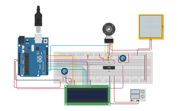 Circuit design Motor DC | Tinkercad