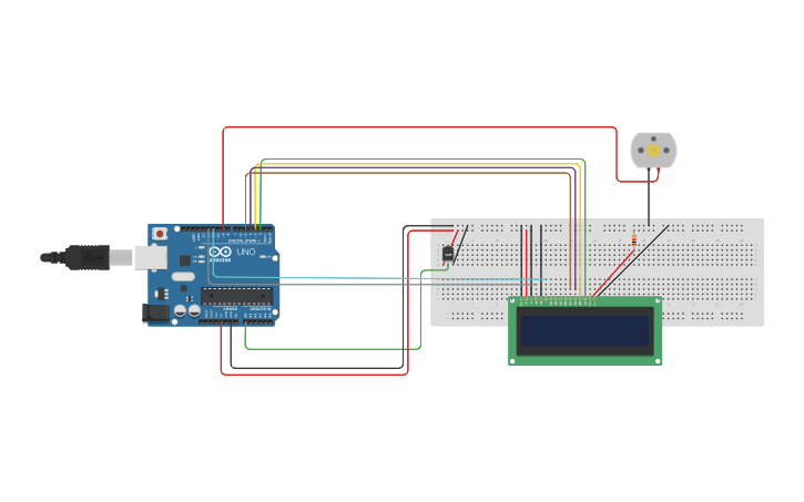 Circuit design Temperature based fan speed controller - Tinkercad
