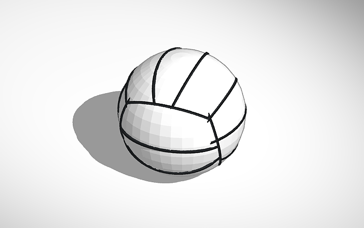 3D design Volleyball - Tinkercad