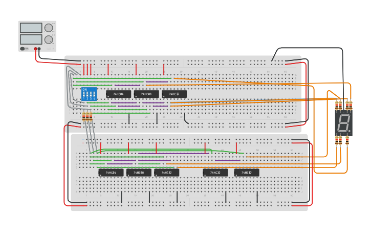 Circuit design CIRCUITO DECODIFICADOR PARA DISPLAY DE 7 SEGMENTOS ...