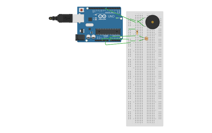 Circuit design Light Sensor - Tinkercad
