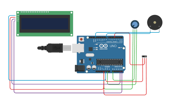 Circuit design Semi-automatic cooker monitor - Tinkercad