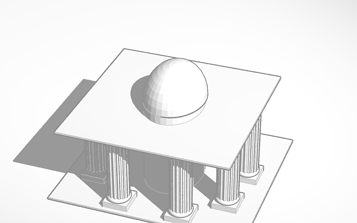 3D design Greek Dome - Tinkercad