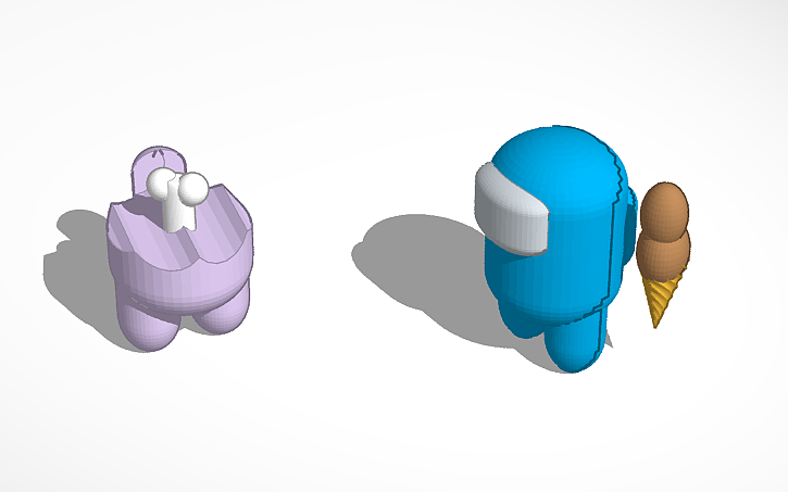 3D design among us characters | Tinkercad