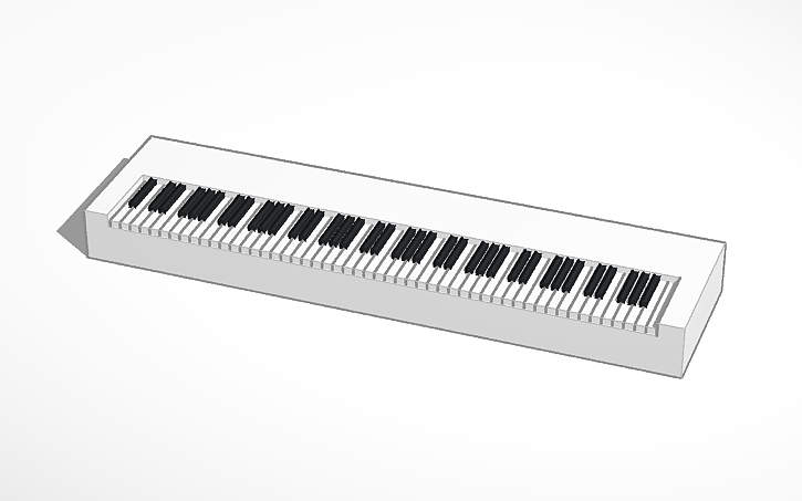 3D design electric Piano - Tinkercad