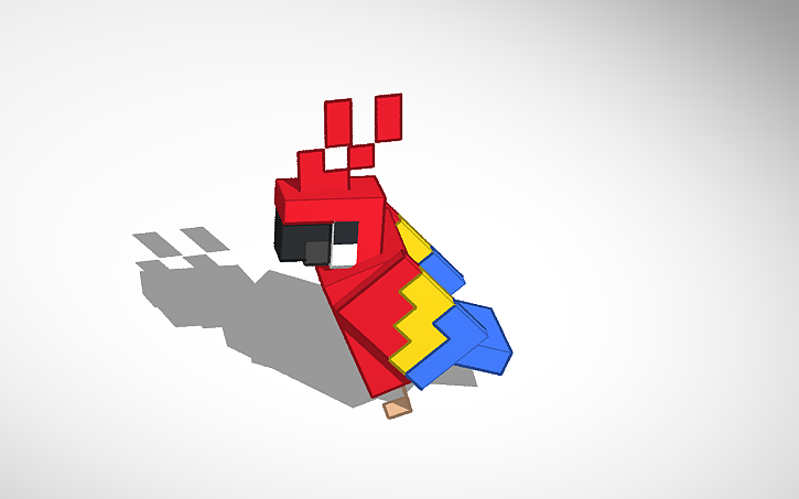 3D design Minecraft Parrot - Tinkercad