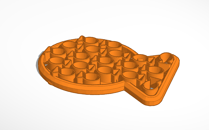 3D design goldfish cracker cutter - Tinkercad