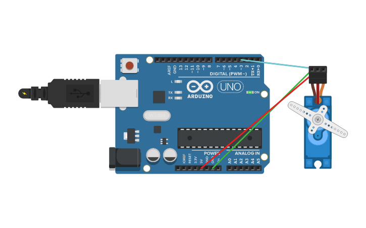 Circuit design Micro Servo - Tinkercad