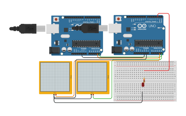 Circuit design Protocolo I2C | Tinkercad