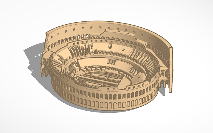 3D design Roman Colosseum - Tinkercad