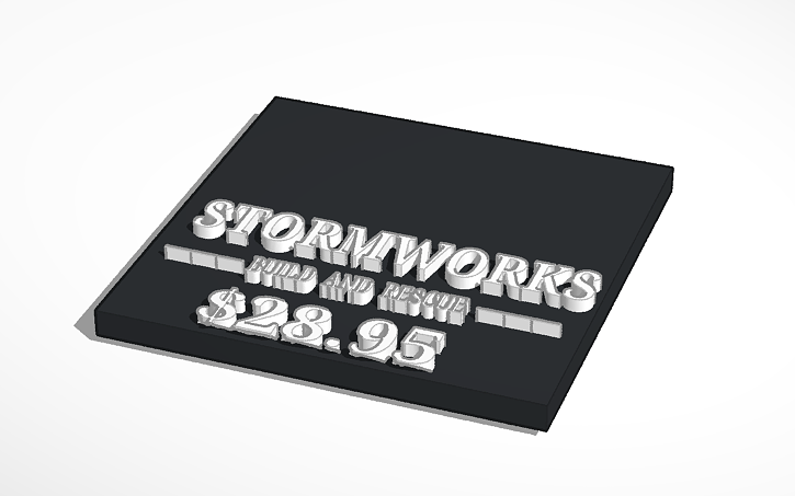 3D design STORMWORKS - Build and rescue logo 3d - Tinkercad