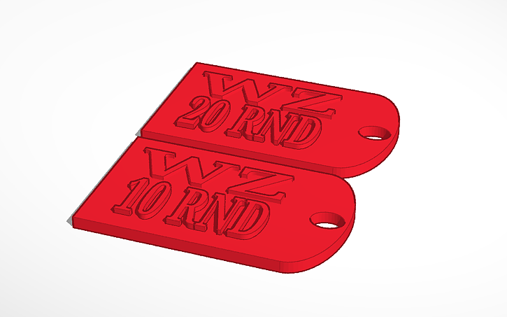 3D design Keyring BLANKS - Tinkercad